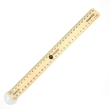 Education Plus – Standard Unpolished Wooden Ruler 30cm